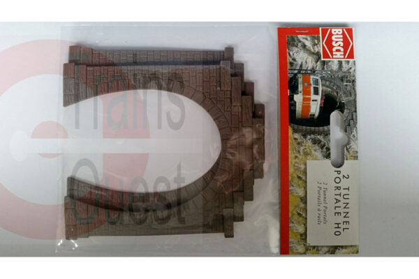 BUSCH 2 entrées de tunnel simple voie - Trains Ouest