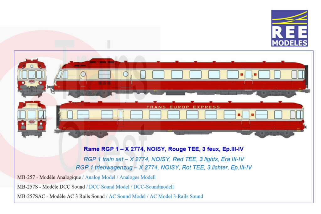 REE rame RGP 1 TEE - Trains Ouest